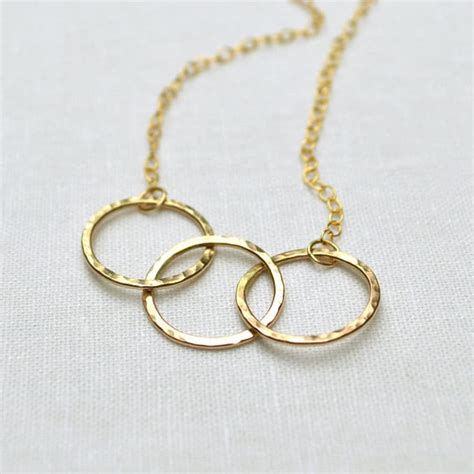 3 Infinity Circle Necklace Etsy