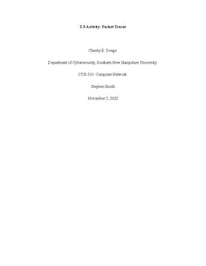 CYB 210 7 2 Project Two Karwan Ahmed CYB 7 2 Project Two Scenario One February 18 2023 First