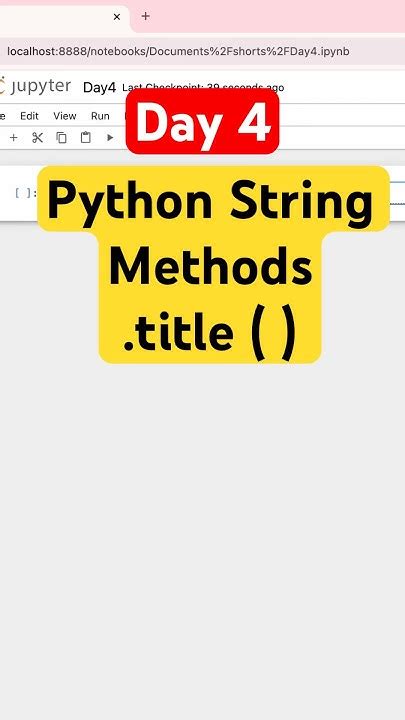 Python String Function Series Day4python Programming Codingforbeginners Youtube