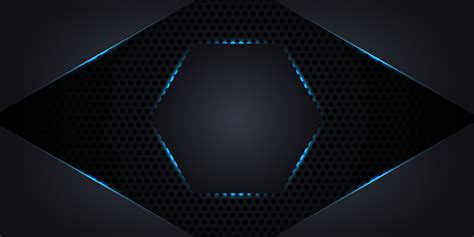 네온 조명과 빛나는 선이있는 중앙에 육각형이있는 추상적 인 어두운 금속 배경 0명에 대한 스톡 벡터 아트 및 기타 이미지 0명 3차원 형태 가리기 Istock