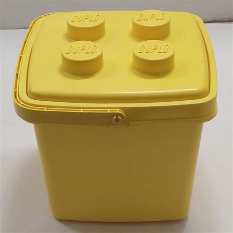 Toys Lego Duplo Vintage Empty Yellow Plastic Bucket 1987 Poshmark