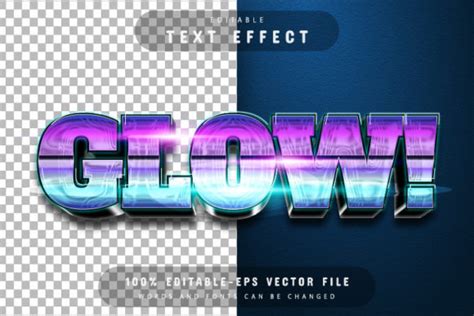 Glow Text Effect Editable Graphic By Aglonemadesign Creative Fabrica