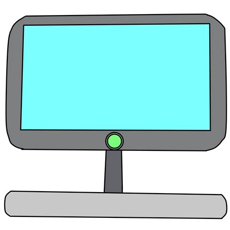 Blank Blue Computer Screen PNG