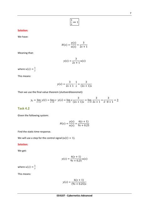 Exercise 1a Transfer Functions Solutions Pdf