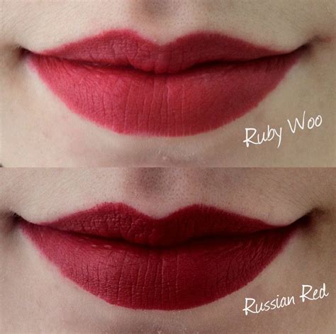 Mac Lipstick Russian Red Vs Ruby Woo New Mac Matte Lipstick