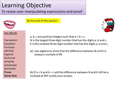 Gcse 1 9 Higher Generating Expressions And Algebraic Proof Revision Teaching Resources
