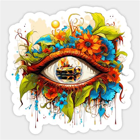 C8 Corvette Flower Eye C8 Corvette Sticker Teepublic