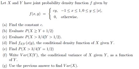 Solved Let X And Y Have Joint Probability Density Function F Chegg
