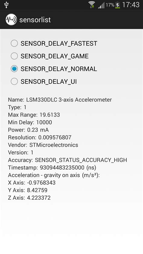 Sensor List Android Sensors Overview
