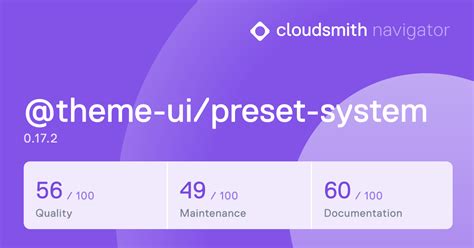 Theme Ui Preset System 0 17 2 Npm Package Quality Cloudsmith Navigator