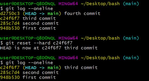 Git Git Bash 명령어 Reset으로 변경사항 되돌리기