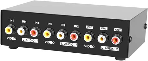 Amazon Com Optimal Shop 4 Port Input 1 Output Audio Video AV RCA Switch 4 Ways Selector