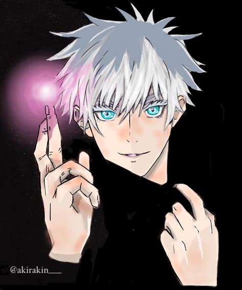 Gojo Satoru Sketch By Me He Is Doing Hollow Purple And Infinite Void At The Same Time R Animeart