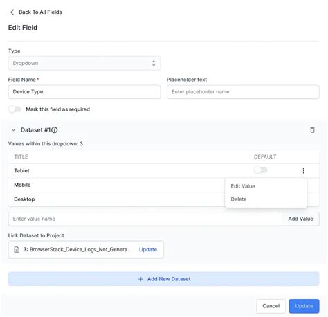 Custom Form Fields Browserstack Docs