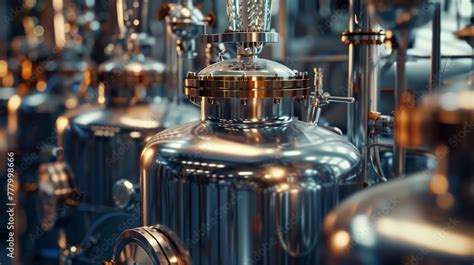 An Advanced Laboratory Setup Showcasing The Precision Fermentation Process With High Tech