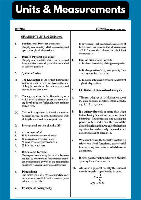 SOLUTION Physics Formula Booklet All Important Formulas In Physics With Easy Understanding