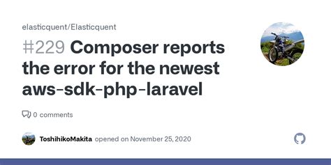 Composer Reports The Error For The Newest Aws Sdk Php Laravel · Issue 229 · Elasticquent