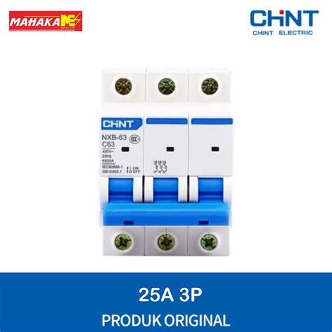 Jual Mcb 25 Ampere 25a 3 Phase Chint Shopee Indonesia