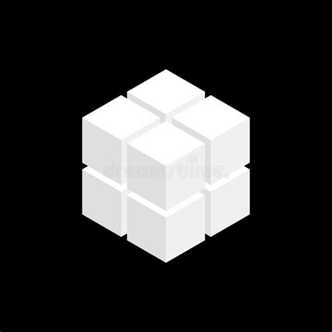 Abstract 3d Cube From Cubes Vector Illustration Isometric Projection Stock Vector