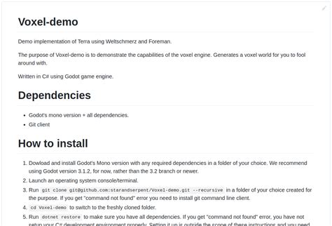 Voxel Demo Csharp Version Is Now Open Sourced And Released Star And Serpent Weblog