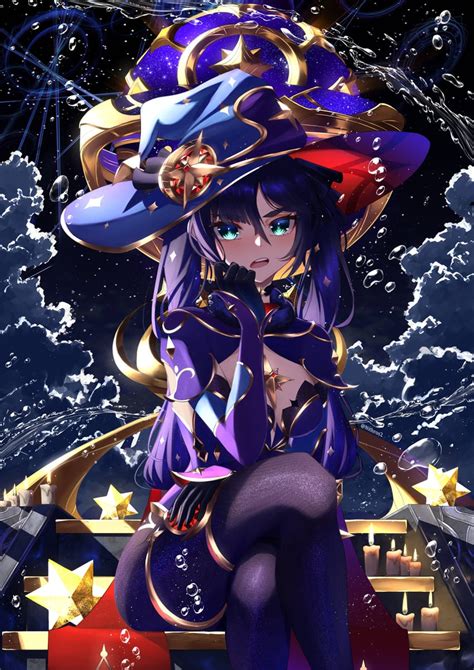 Mona Genshin Impact Drawn By Nithros Danbooru