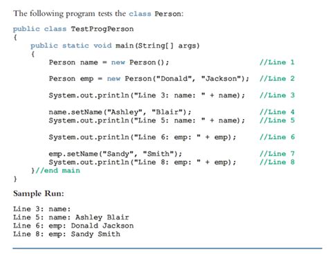 Solved A Example 8 8 Defined The Class Person To Store The Na