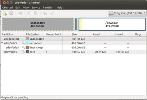 1204 How Do I Add An Unallocated Partition To Another Partition Ask Ubuntu
