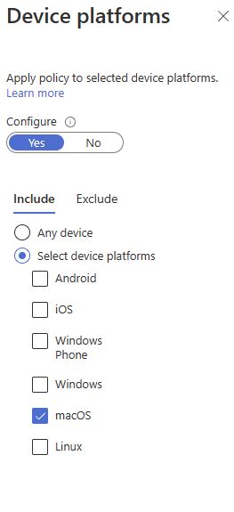 conditional access not working with specified parameters r azure