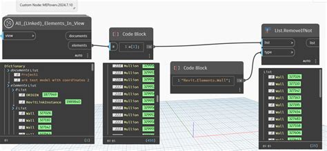 Filter Walls In The Linked File In Active View Revit Dynamo