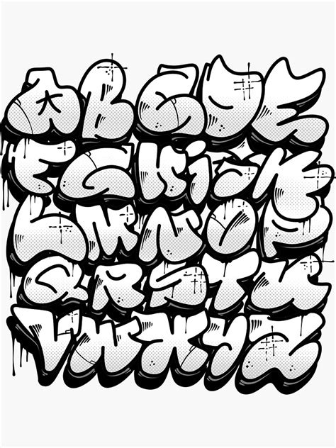 Graffiti Alphabet Sticker For Sale By Graffitidesign Redbubble
