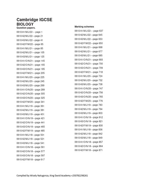 Question Bank For Paper 4 Bio Igcse Pdf Pancreas Ploidy