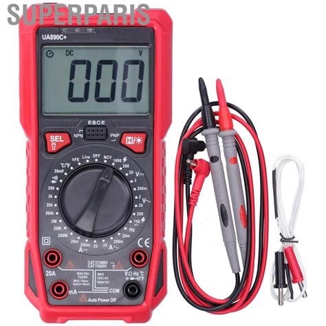 Superparis Digital Ac Dc Multimeter Volt Ohm Tester Meter Auto Range Unit Display Shopee Thailand