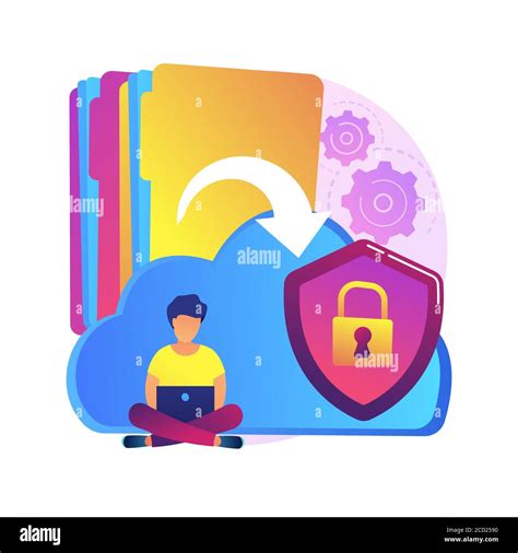 Secure File Sharing Abstract Concept Vector Illustration Stock Vector Image And Art Alamy