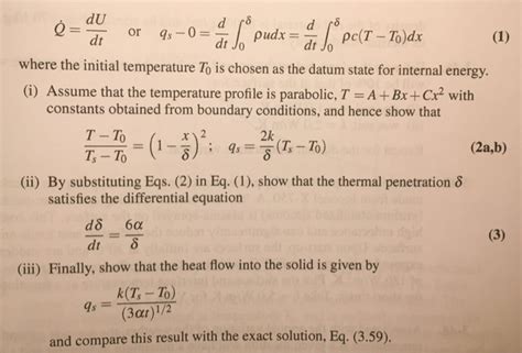 solved 3 41 the integral method can be used to solve the