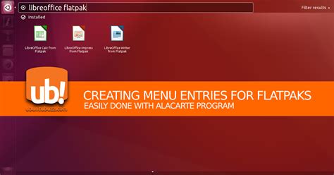 How To Create Menu Icon In Ubuntu For Installed Flatpak Application