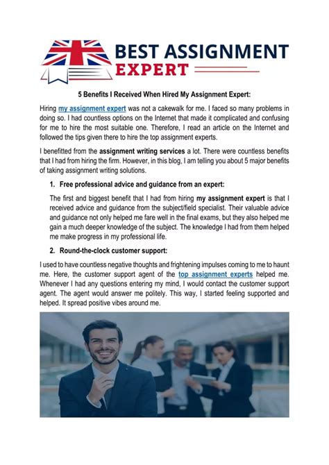 Ppt 5 Benefits I Received When Hired My Assignment Expert Powerpoint
