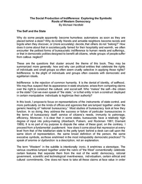 The Social Production Of Indifference Exploring The Symbolic Docx
