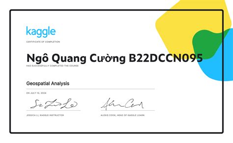 Ngô Quang Cường B22dccn095 Completed The Geospatial Analysis Course On Kaggle