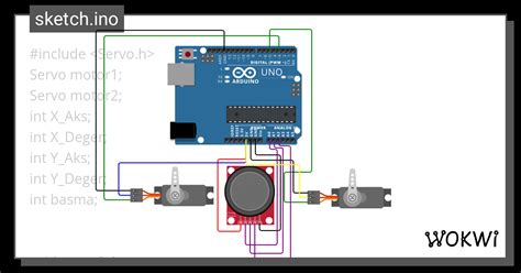 Joystick Ile Kontrol Edilen Bir Robot Kolu Wokwi Esp32 Stm32