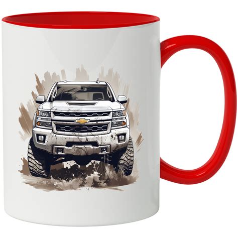 Чаша с Chevrolet Silverado Кола Кал Офроуд Многоцветна 330 Ml Ceramic Ceramic 330 Ml с