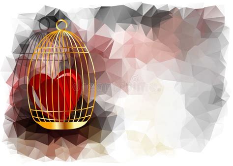 Abstract Heart Beat Form Lines And Triangles Point Connecting Network On Blue Background Stock