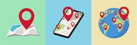 Premium Vector Smartphone Mobile Gps Navigation Vector Illustration Isolated Map Icon With Pin