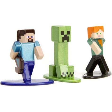 Minecraft Steve Alex Creeper Nano Metal Model Figür 3 Lü Fiyatı