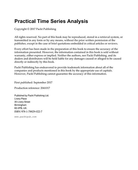 Solution Practical Time Series Analysis Master Time Series Data