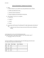 Finite Hybrid Pre Class W9 Intro To StatsStandard Deviation MGF 1106 PRE CLASS ASSIGNMENT 8