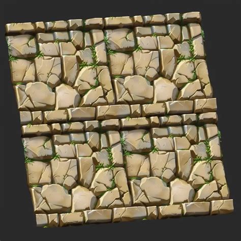 Handpainted Brown Stone Floor Seamless Texture Handpainted Brown Stone Floor Seamless Texture