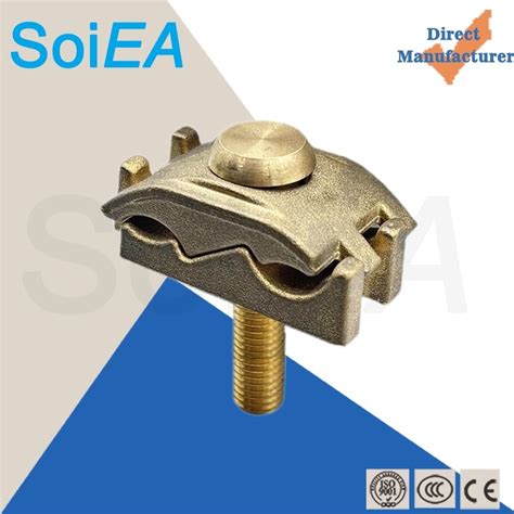 Connector Cu Flat Bar Ground Clamps Grounding Fitting Brass Electrical