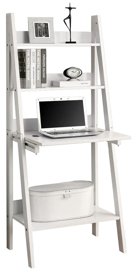 Monarch Specialties Ladder Style Computer Desk In White