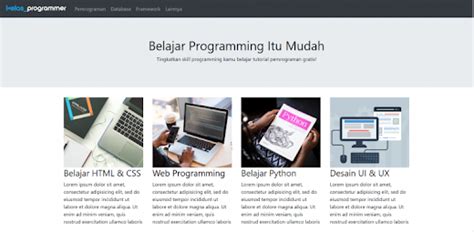 pweb tugas 4 membuat halaman web dengan bootstrap