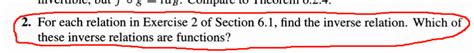 Solved 2 For Each Relation In Exercise 2 Of Section 6 1 Chegg Com
